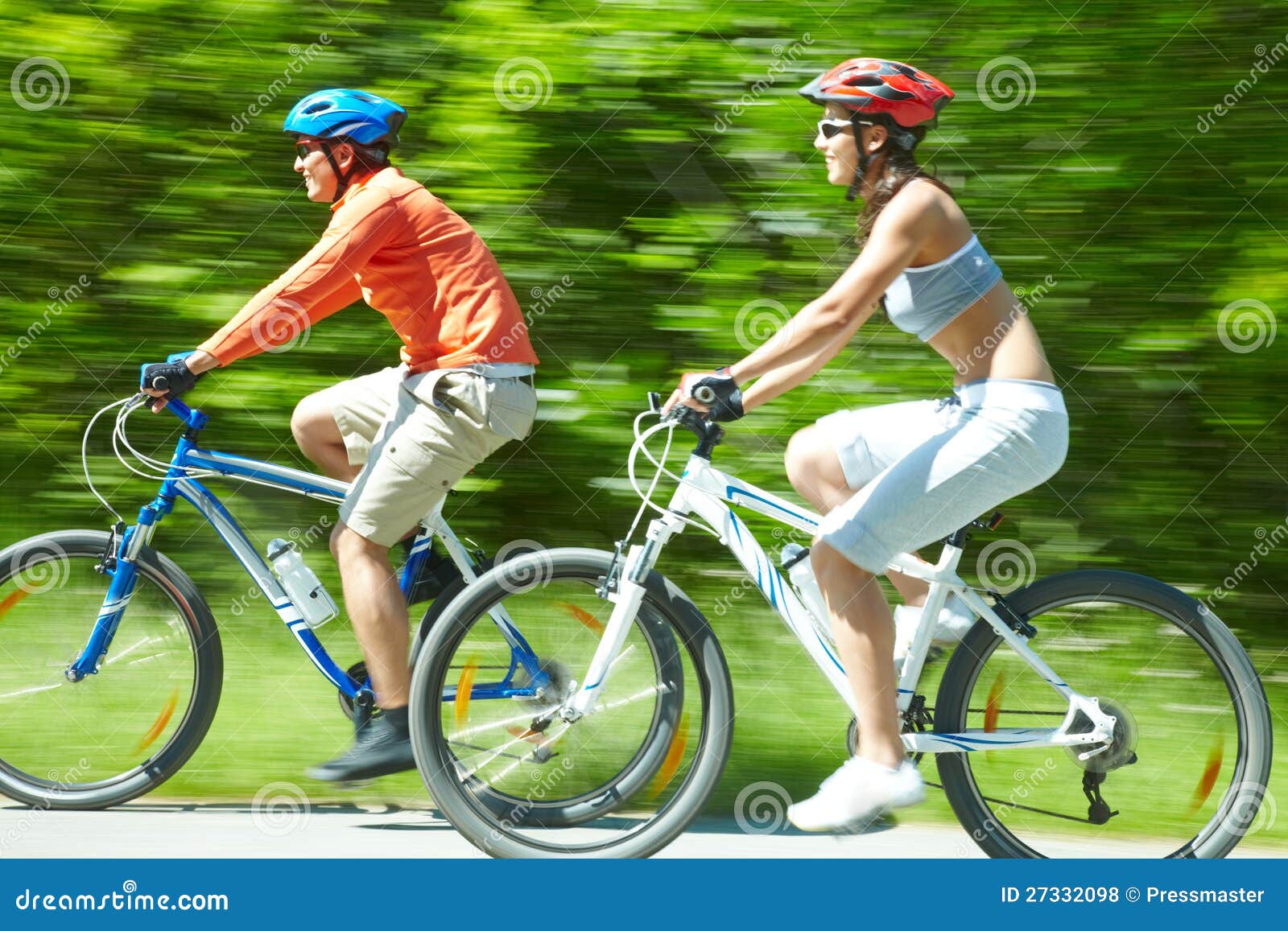 Cyclists in motion stock photo. Image of motion, bike - 27332098