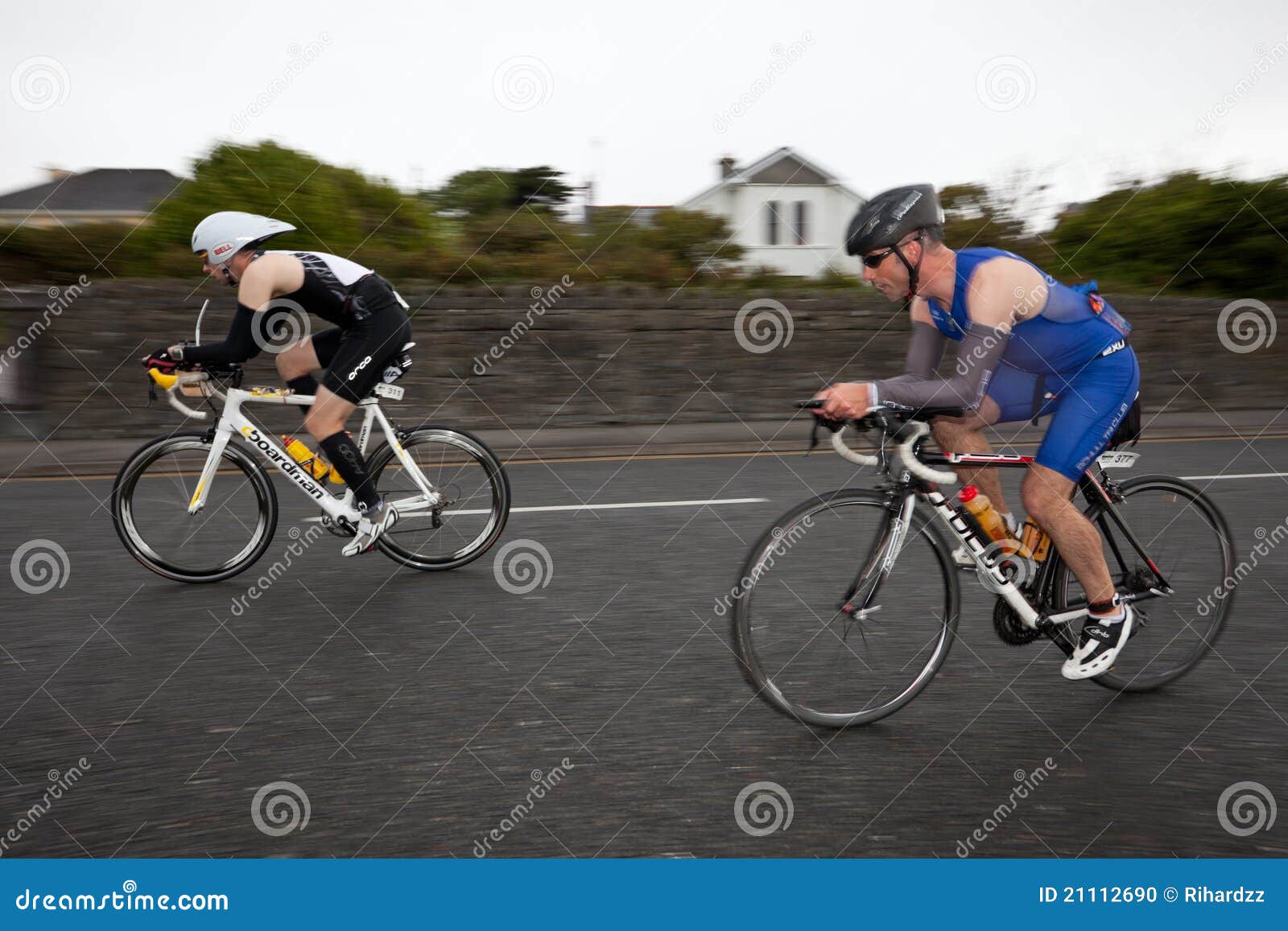 Cyclists, Panning Technique,2nd Curtain Sync Flash Editorial Image ...