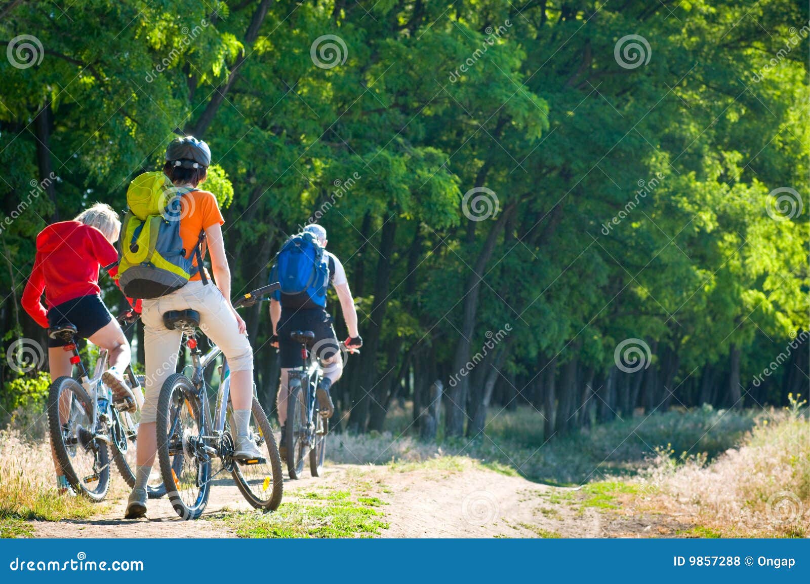Cyclists Relax Biking Outdoors Stock Photo - Image of leisure, riding ...