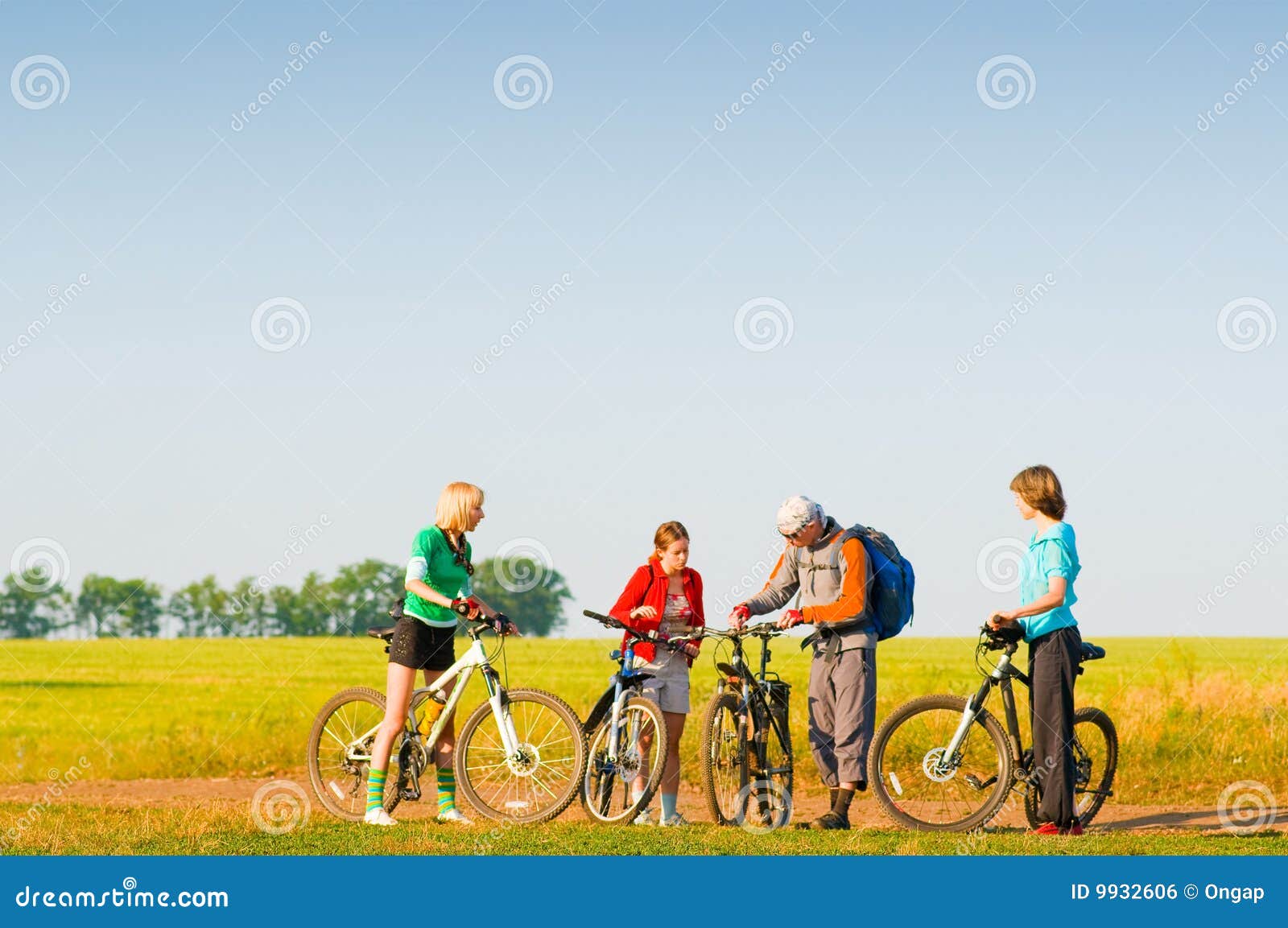 Cyclists Relax Biking Outdoors Stock Photo - Image of people, healthy ...