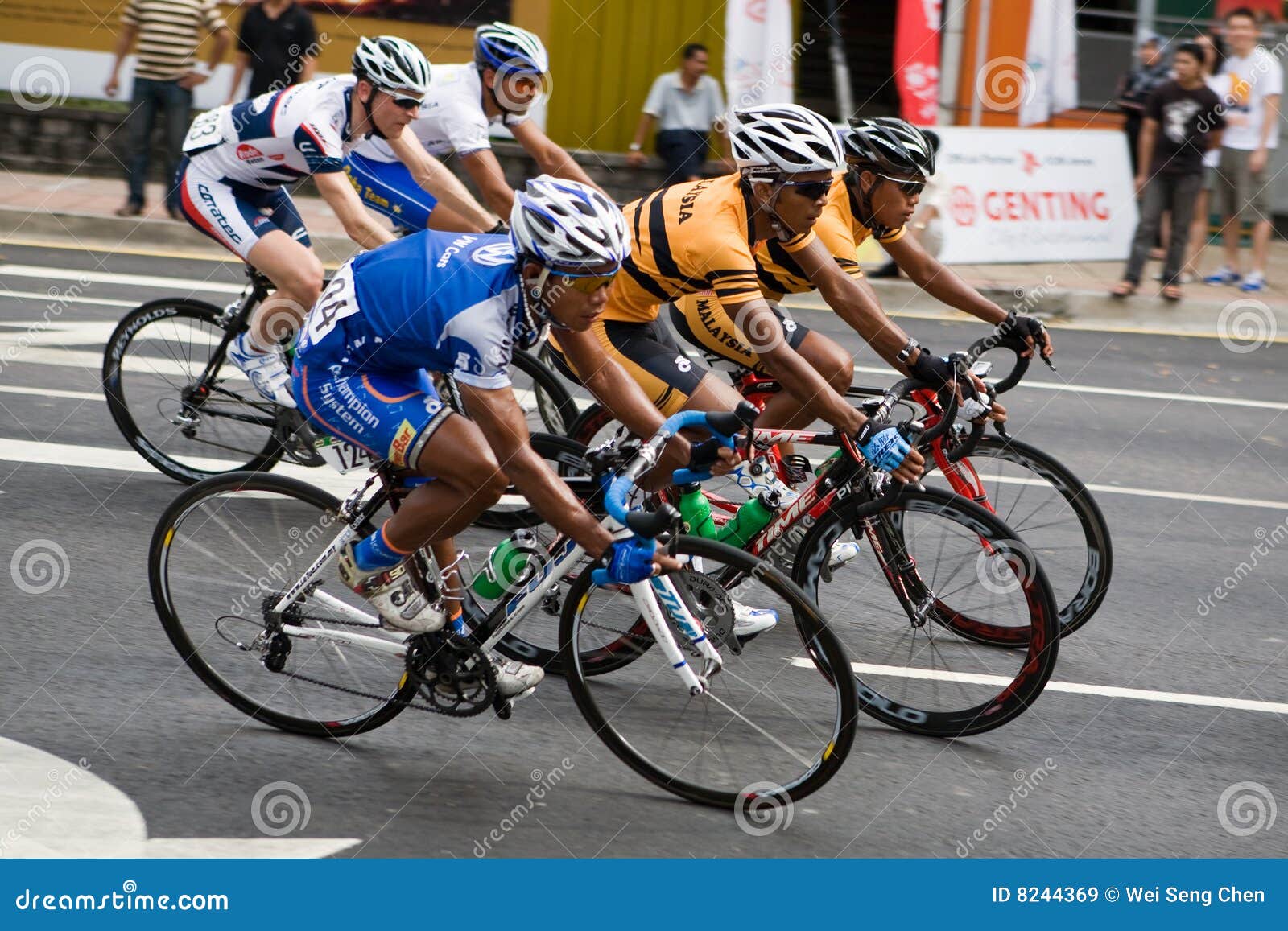 Cyclists Riding Abreast in the Race Editorial Stock Image - Image of ...