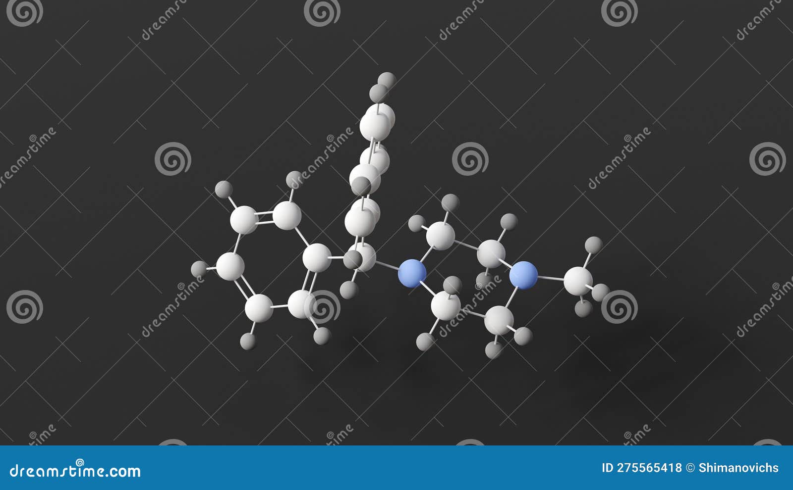 Cyclizine Molecule, Molecular Structure, Anticholinergic Antiemetics ...