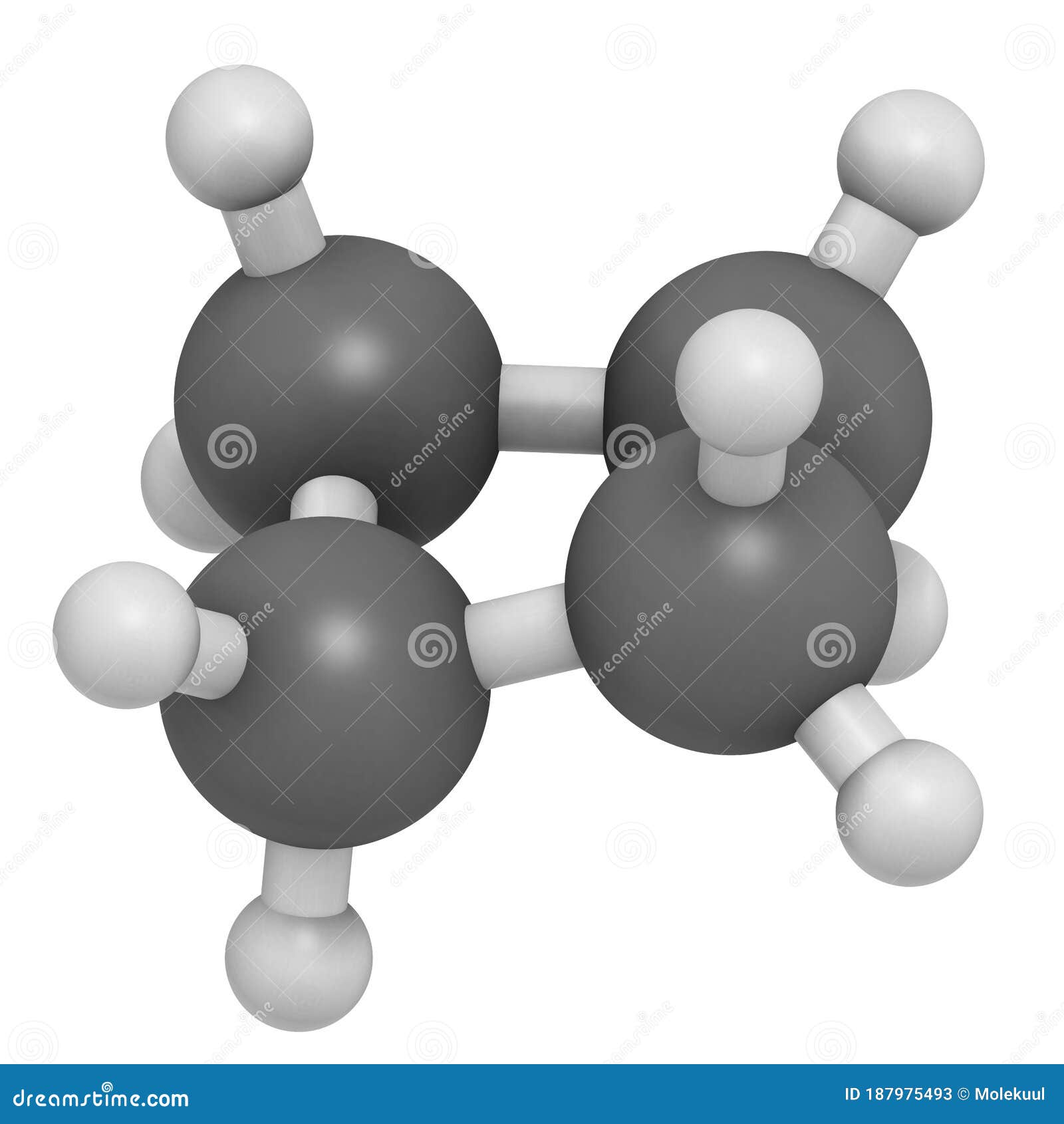 Cyclobutane Cyclic Alkane Cycloalkane Molecule. Skeletal Formula ...