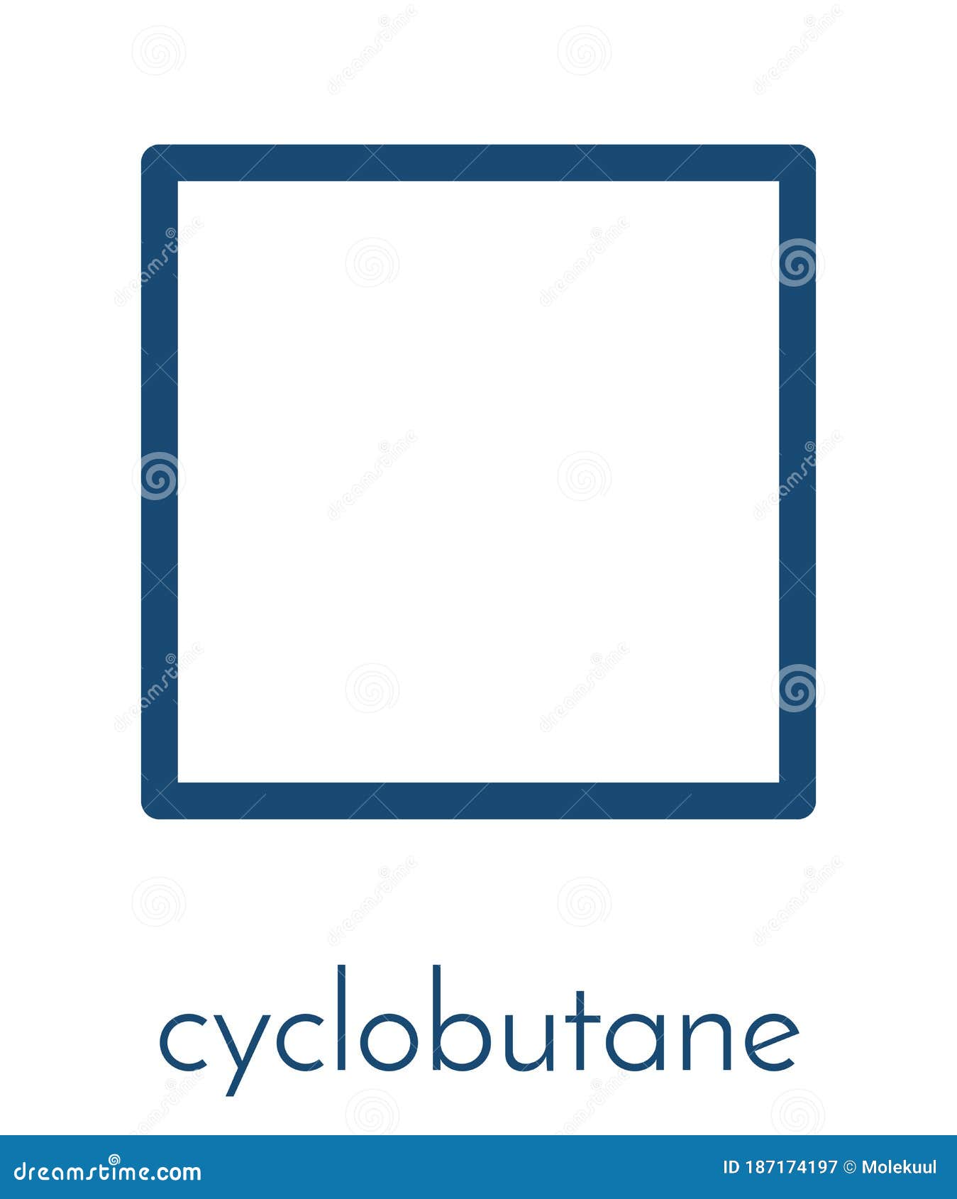 Cyclobutane Cyclic Alkane Cycloalkane Molecule. Skeletal Formula. Stock ...