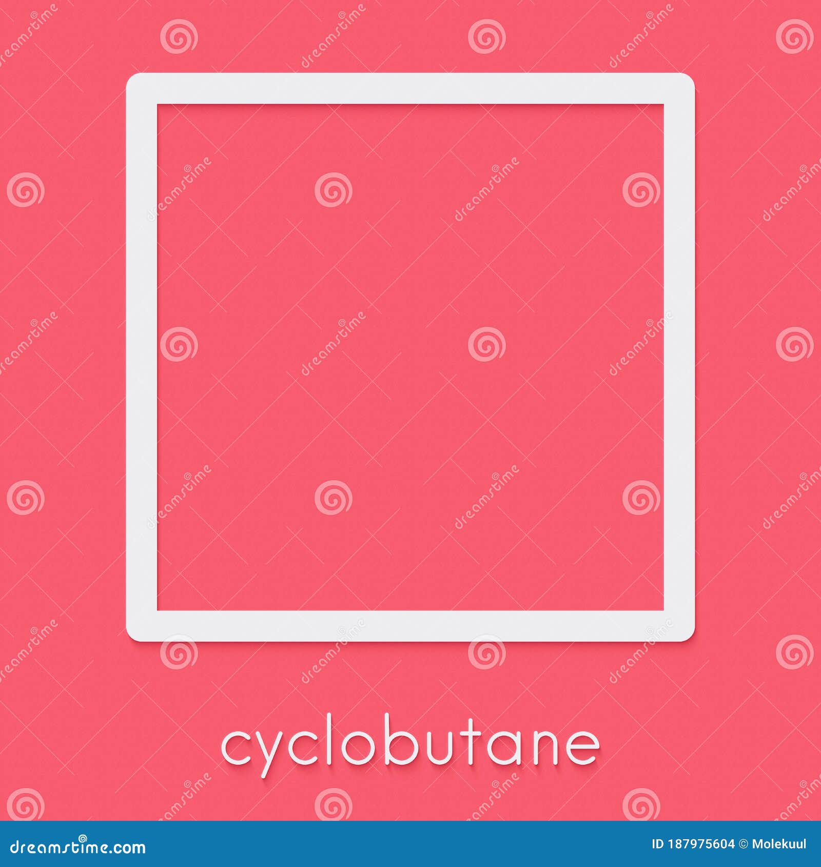 Cyclobutane Cyclic Alkane Cycloalkane Molecule. Skeletal Formula. Stock ...