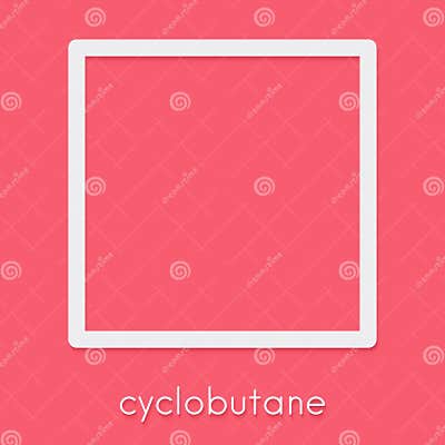 Cyclobutane Cyclic Alkane Cycloalkane Molecule. Skeletal Formula. Stock ...