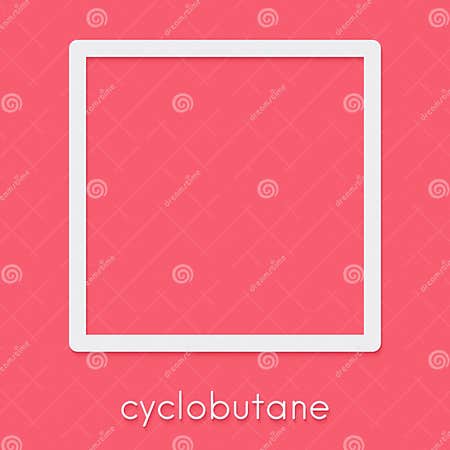 Cyclobutane Cyclic Alkane Cycloalkane Molecule. Skeletal Formula. Stock ...