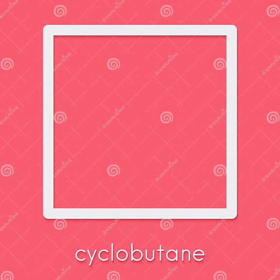 Cyclobutane Cyclic Alkane Cycloalkane Molecule. Skeletal Formula. Stock ...