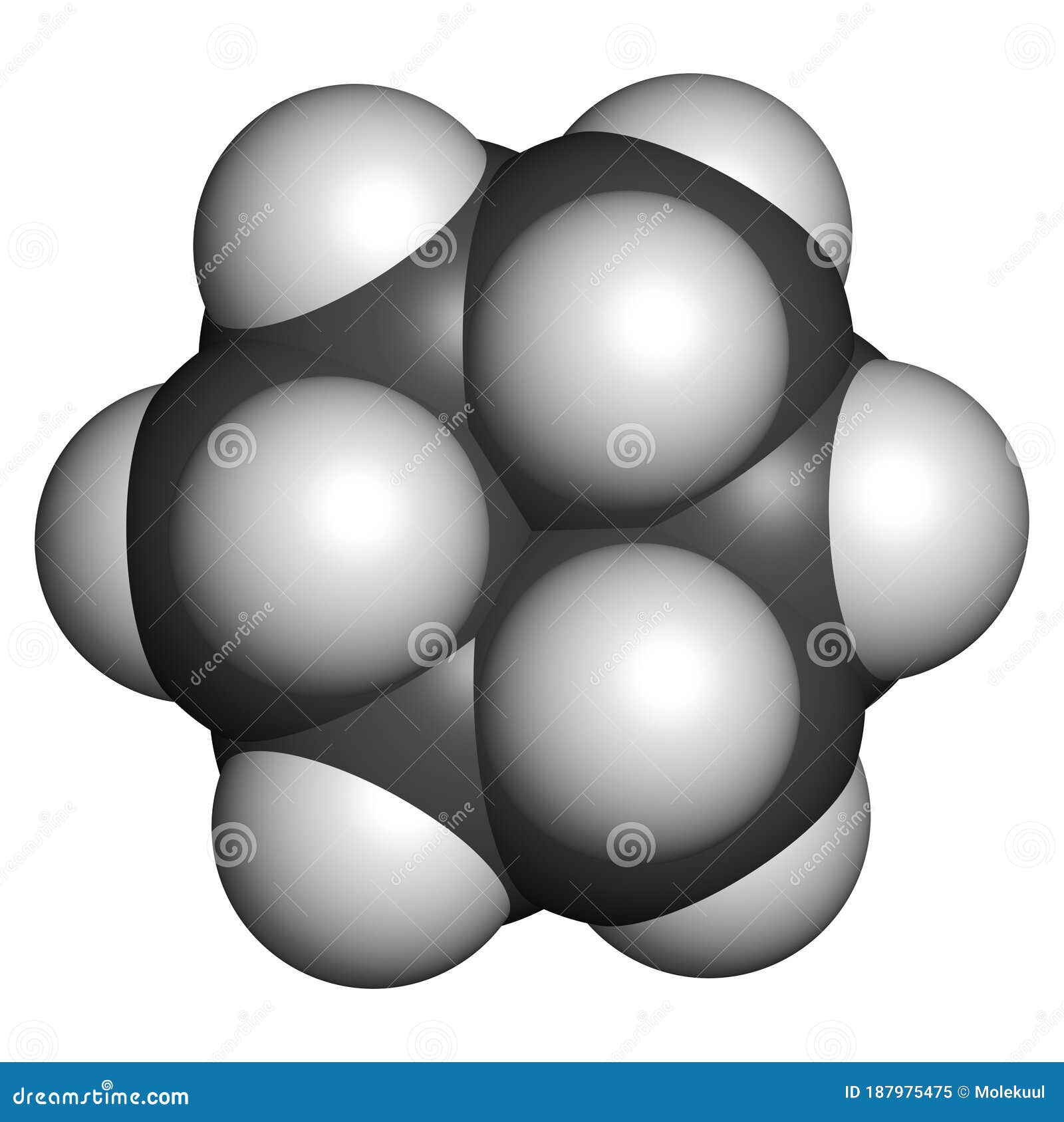 Cyclohexane Chemical Solvent Molecule. Stock Illustration ...