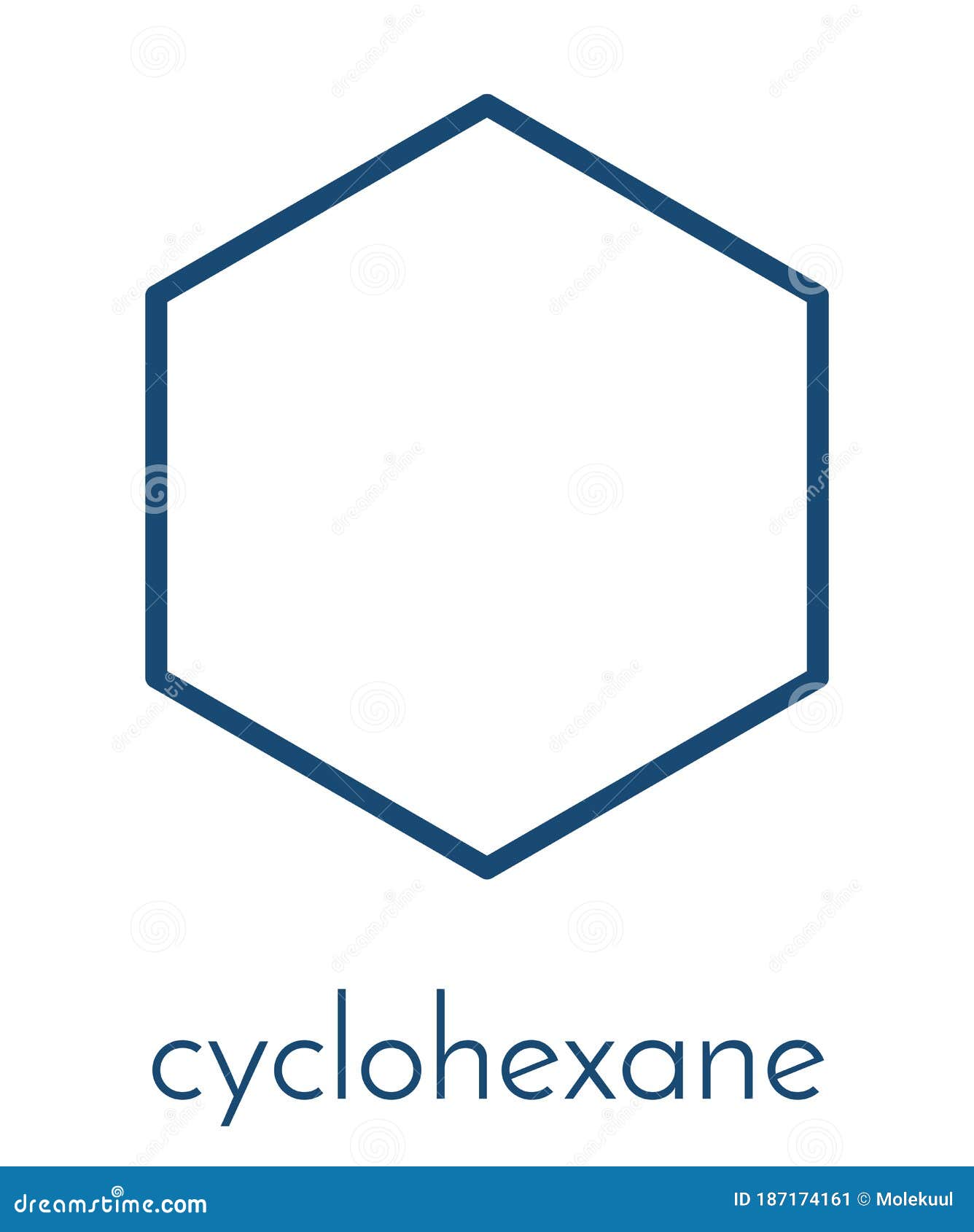 Cyclohexane Chemical Solvent Molecule. Skeletal Formula. Stock Vector ...