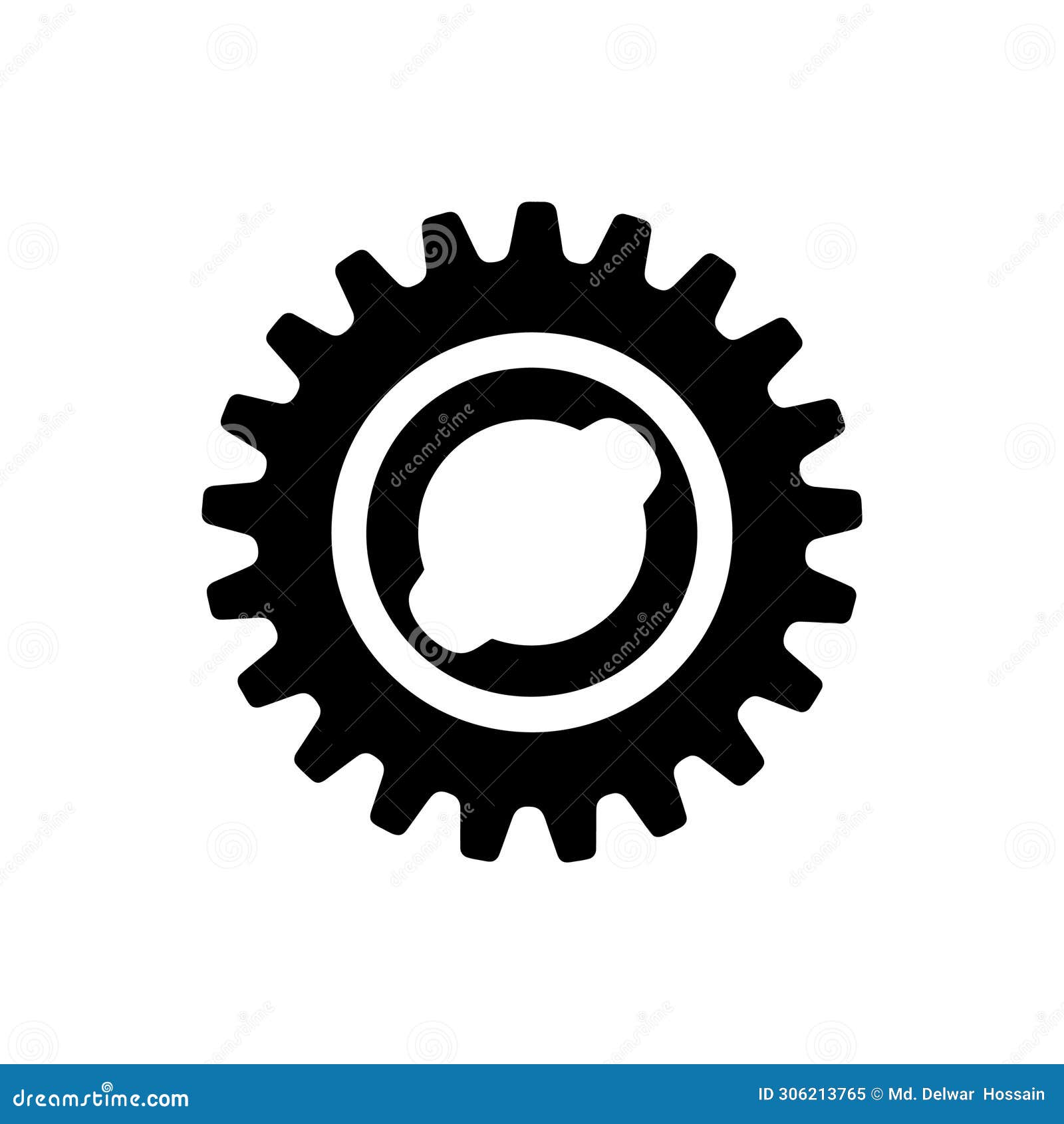 Cycloidal gear icon stock vector. Illustration of precision - 306213765