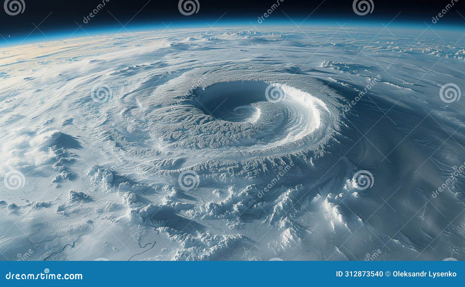 Cyclone Formation Tornado Satellite View Stock Illustration ...