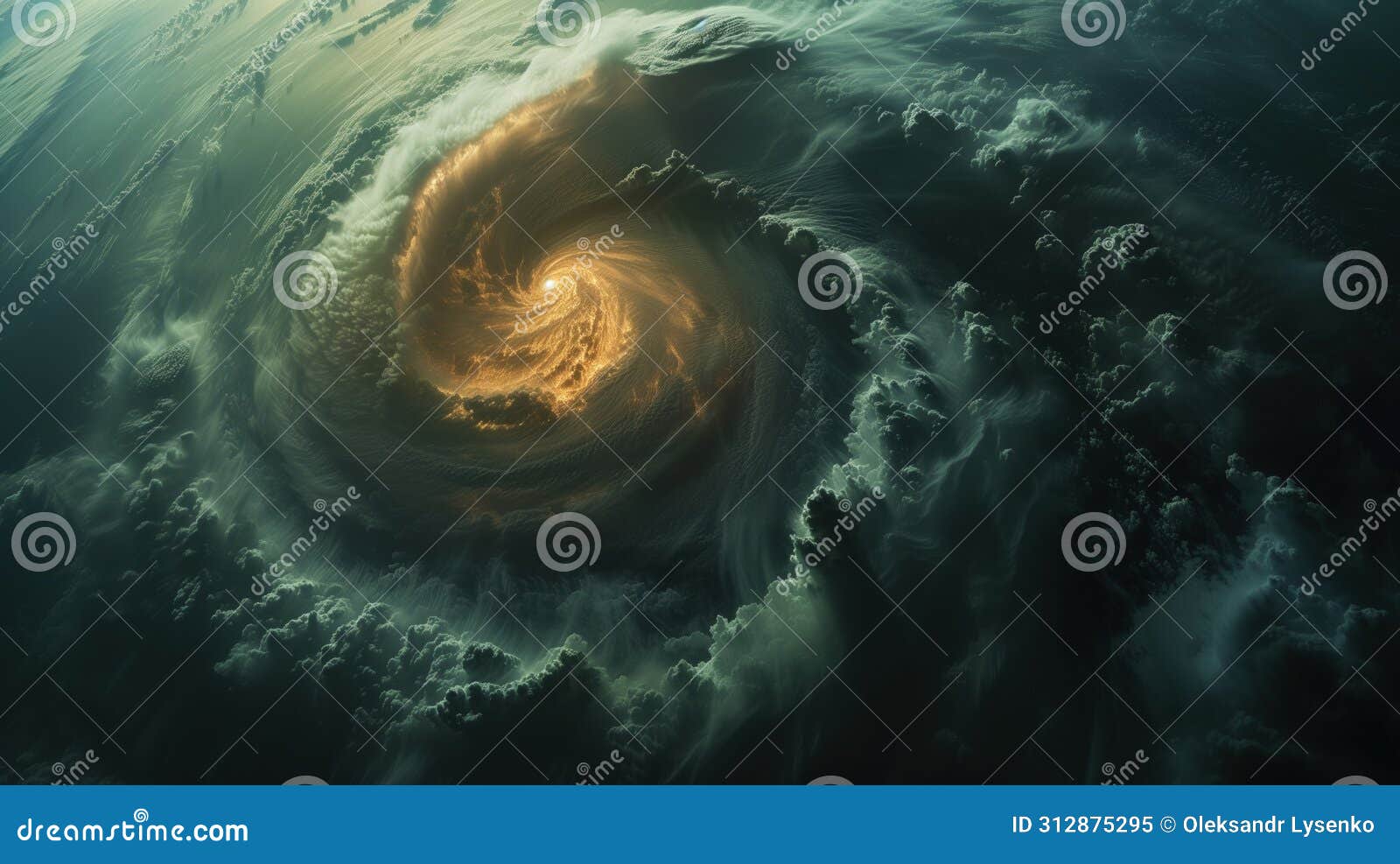 Cyclone Formation Tornado Satellite View Stock Illustration ...