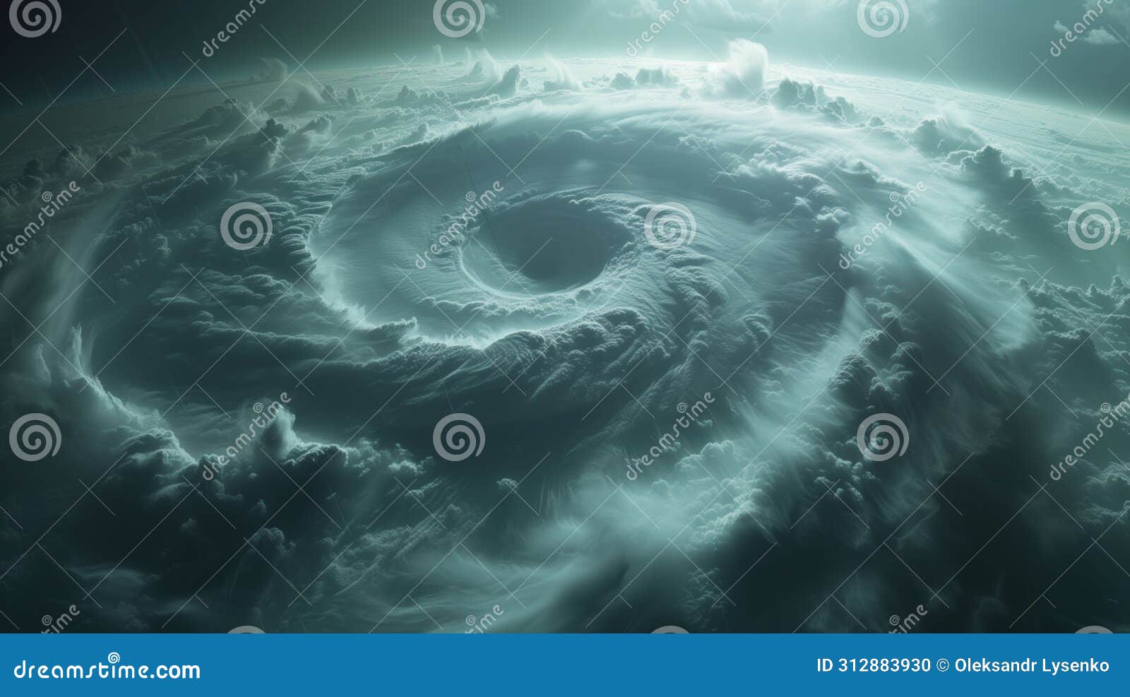 Cyclone Formation Tornado Satellite View Stock Illustration ...