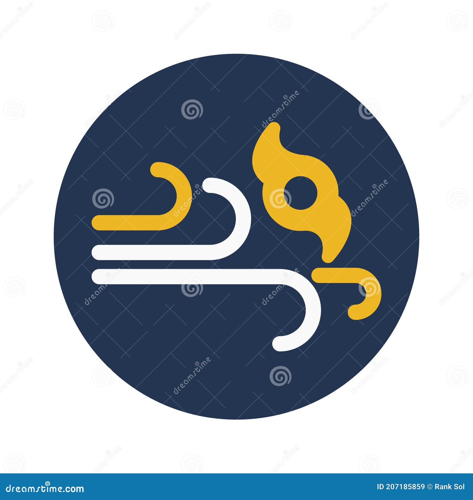 Cyclone, Hurricane, Storm, Wind Fully Editable Vector Icon Stock Vector ...