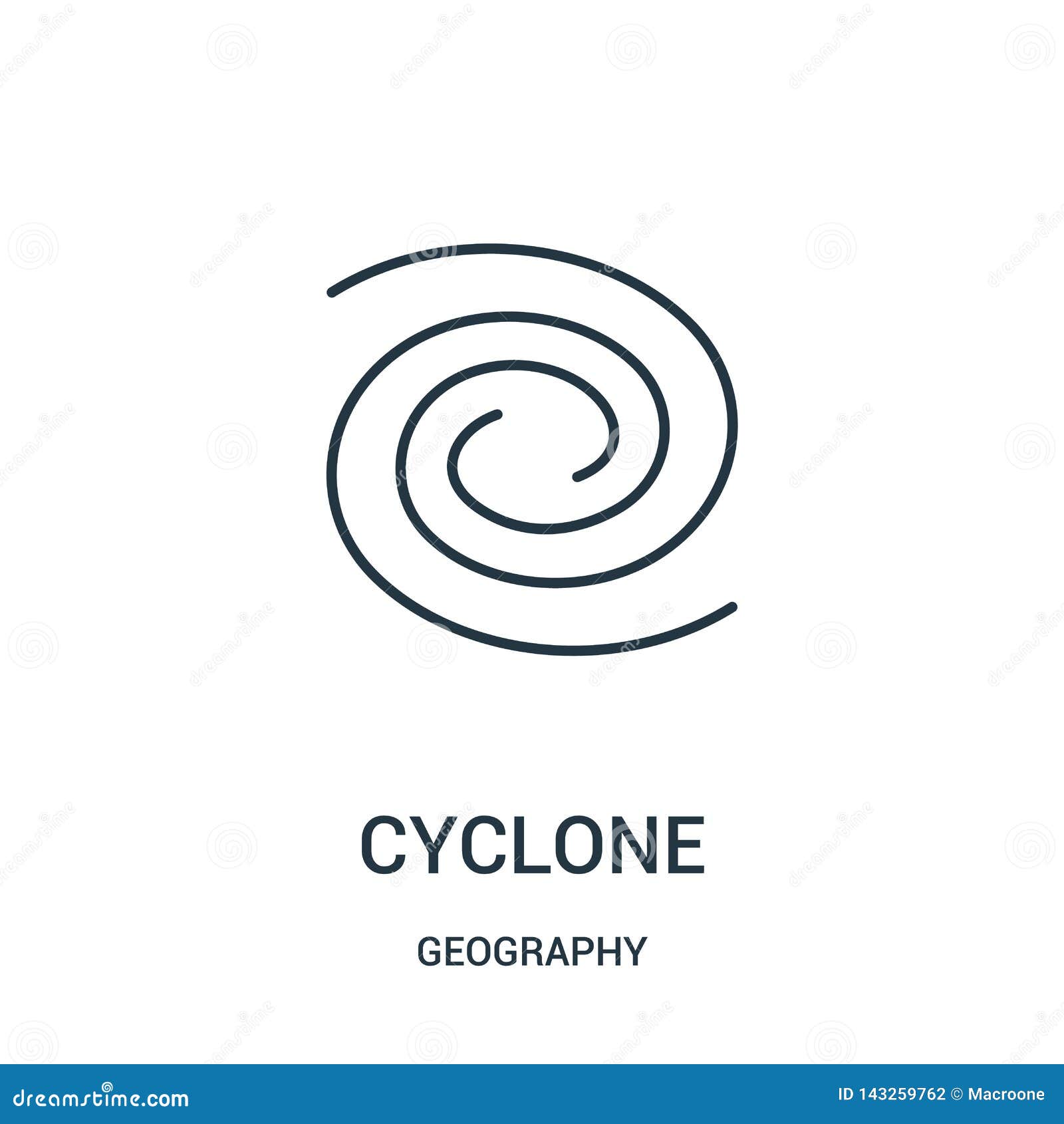 Cyclone Icon Vector from Geography Collection. Thin Line Cyclone ...