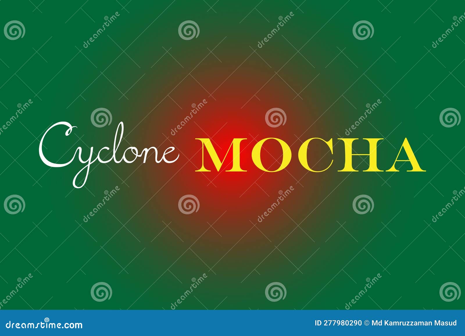 Cyclone Mocha Typography Text Vector Design Stock Vector - Illustration ...