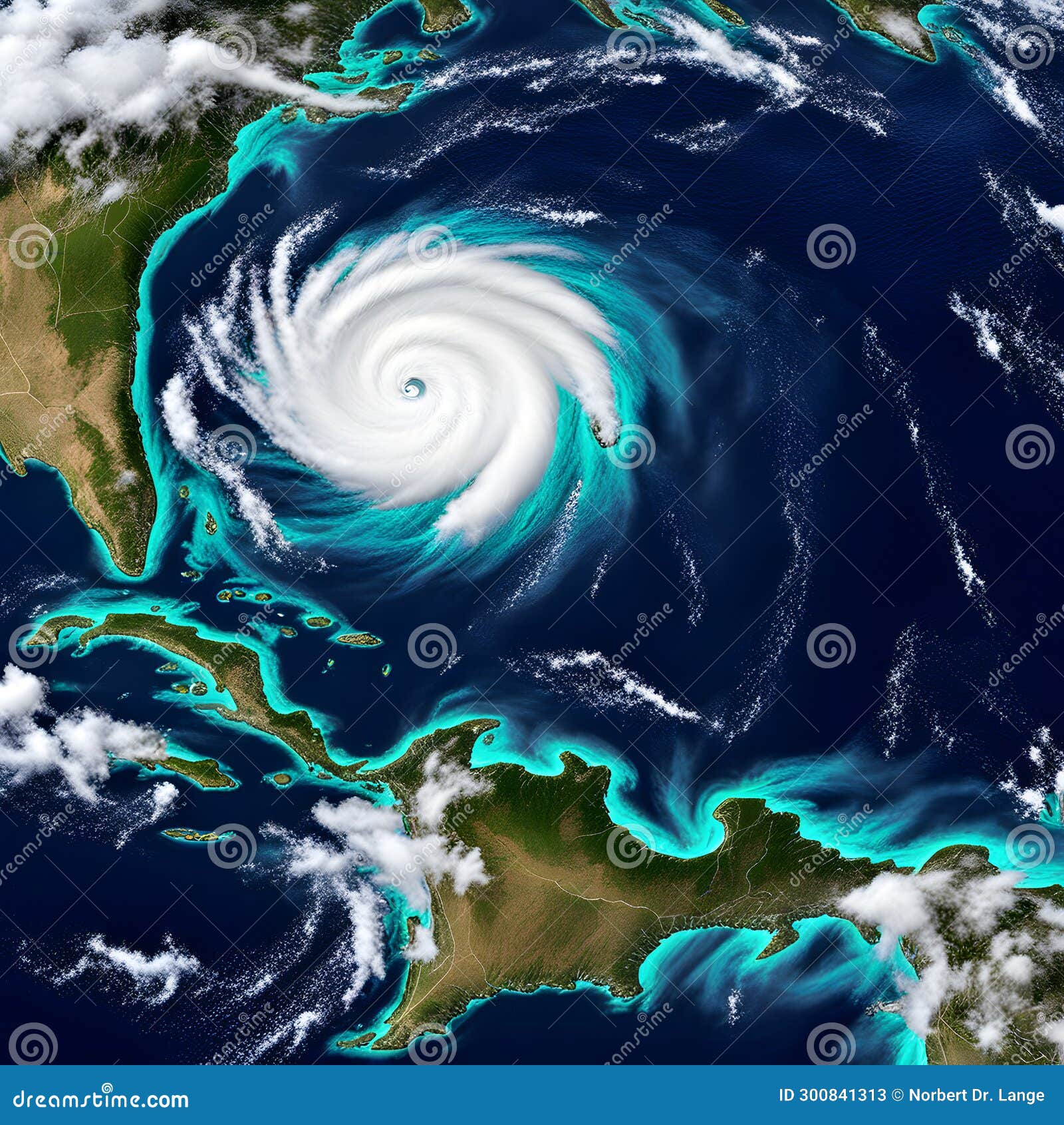 Cyclone Over the Sea, Ai-generatet Stock Image - Image of phenomenon ...
