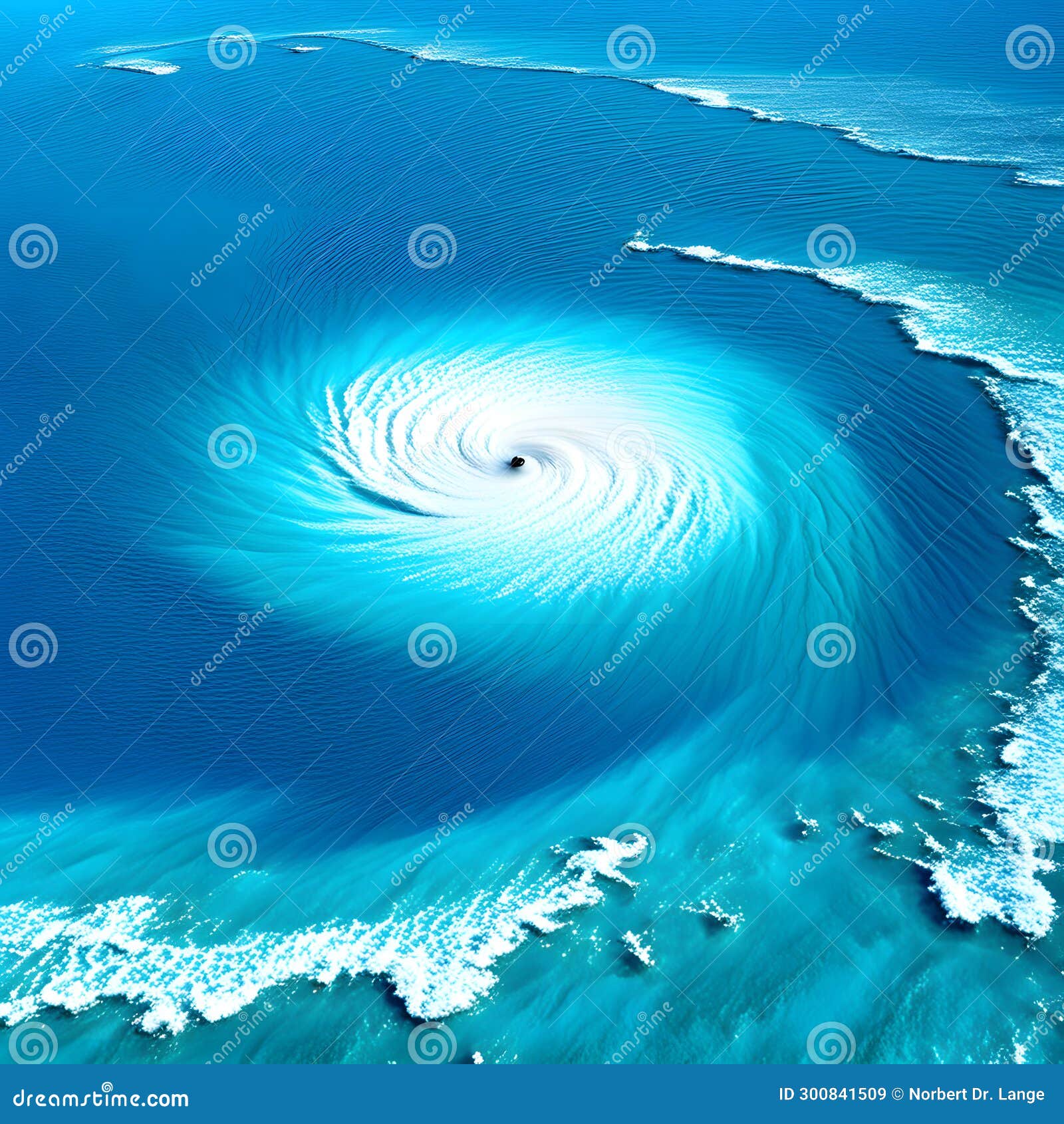 Cyclone Over the Sea, Ai-generatet Stock Image - Image of aigeneratet ...