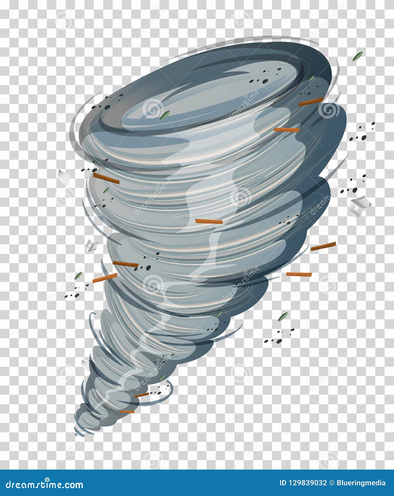 A Cyclone on Transparent Background Stock Vector - Illustration of ...