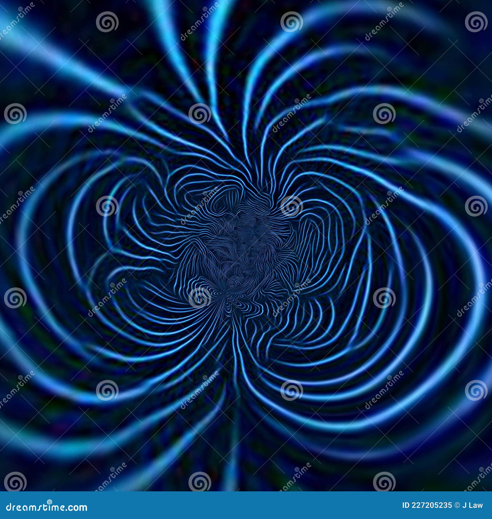 Cyclone Type Design in Turquoise Blue Curves and Patterns Stock ...