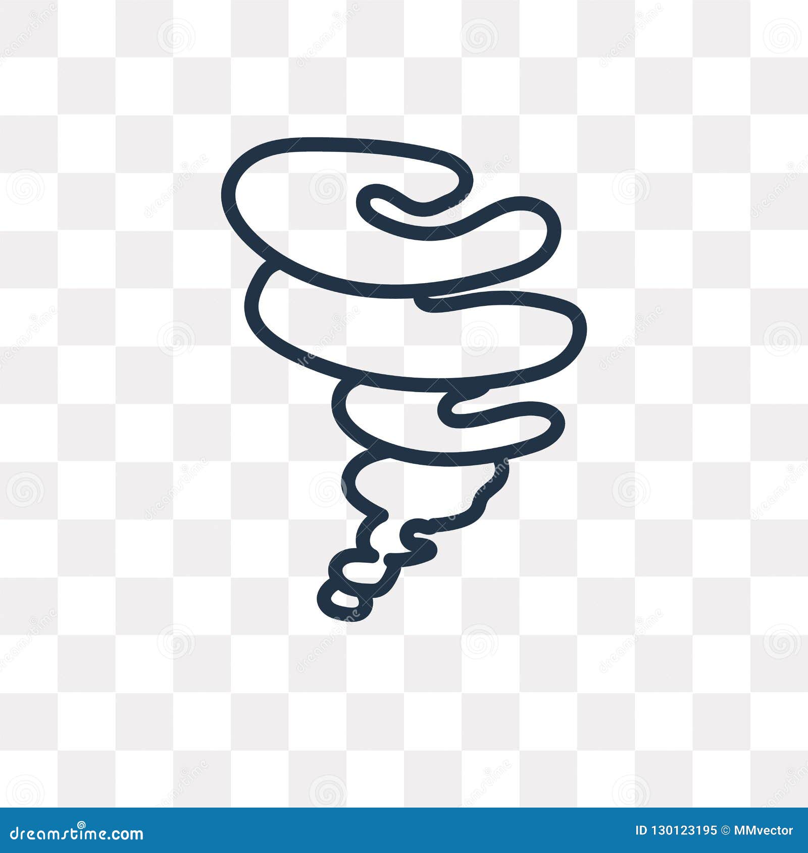 Cyclone Vector Icon Isolated on Transparent Background, Linear C Stock ...