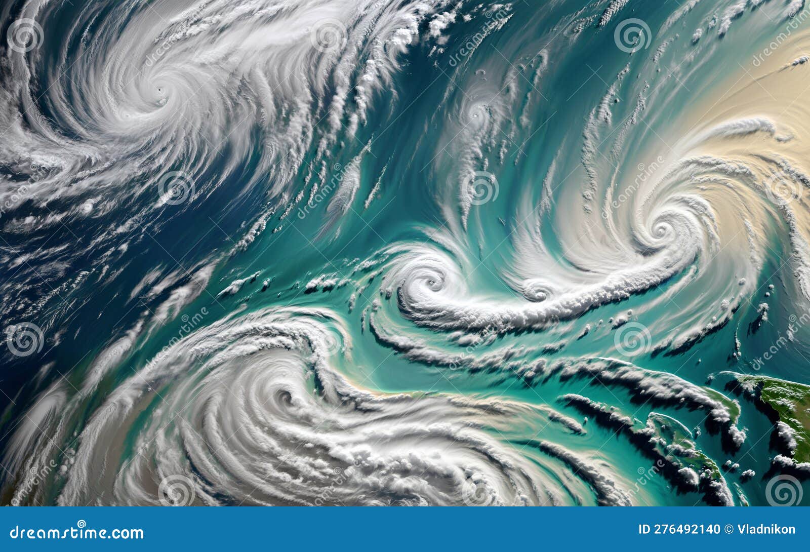 Cyclone. View from space stock illustration. Illustration of ...