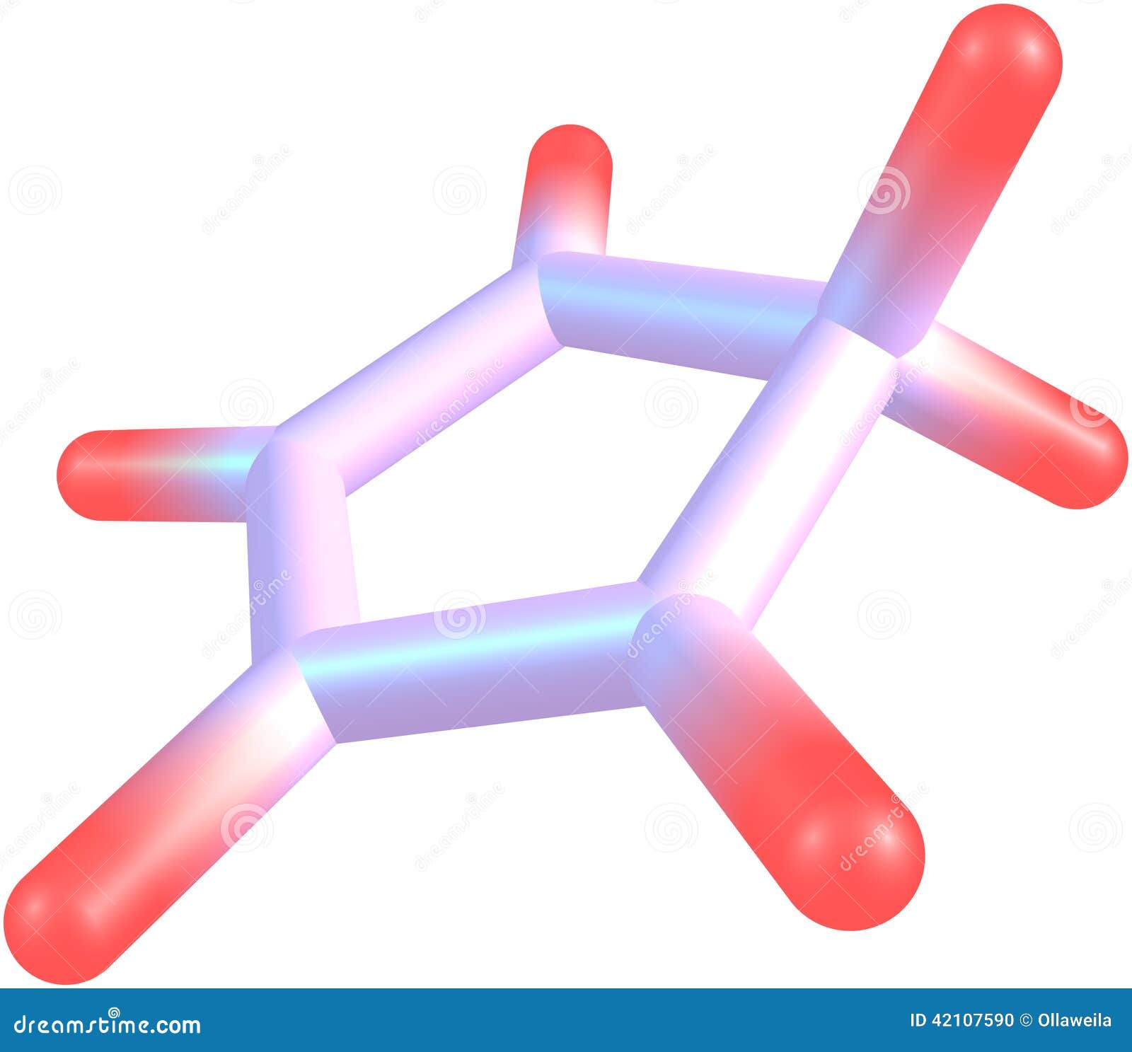 Cyclopentadiene Molecular Structure on White Background Stock ...