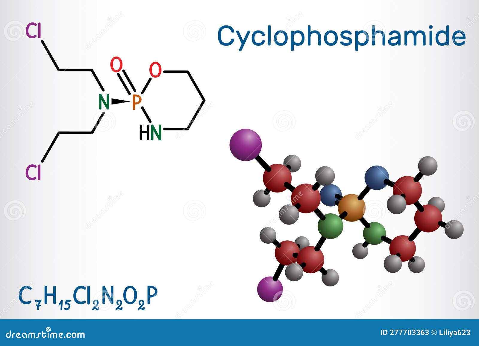 Cyclophosphamide, Cytophosphane, CP Molecule. it is Alkylating Agent ...