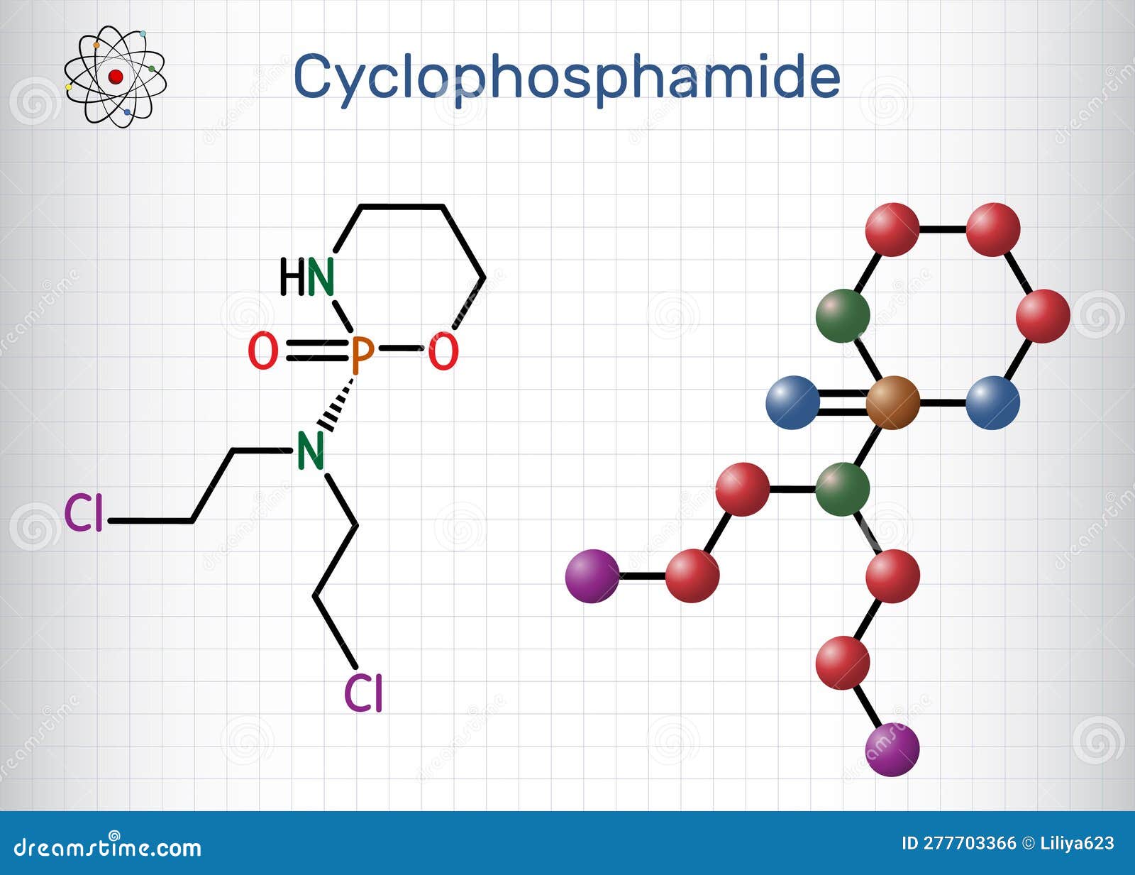 Cyclophosphamide, Cytophosphane, CP Molecule. it is Alkylating Agent ...
