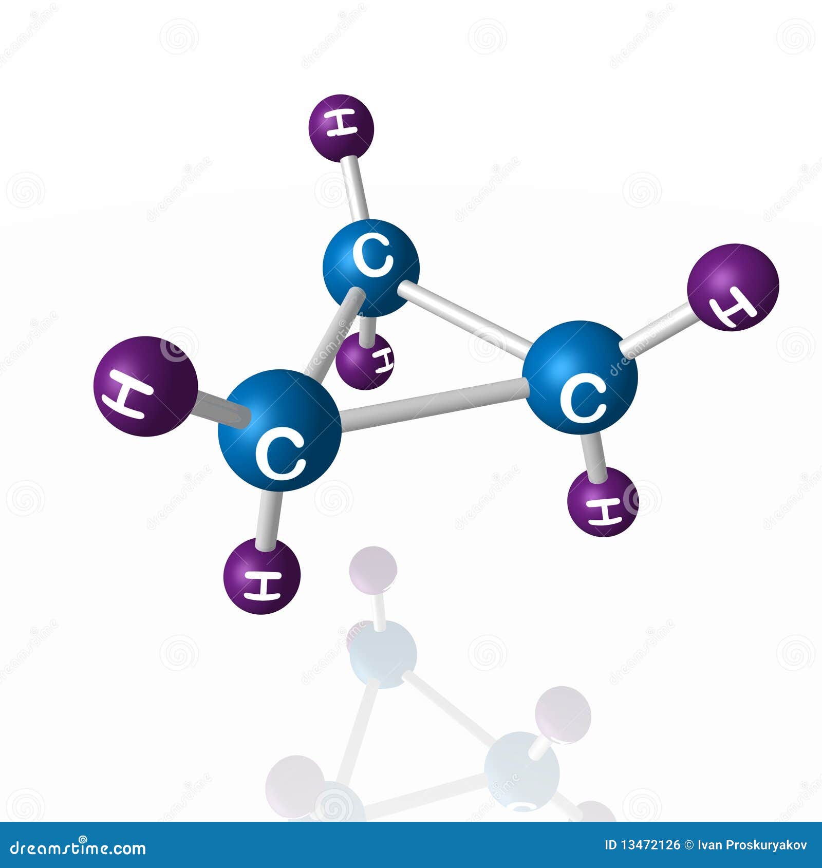 Cyclopropane stock illustration. Illustration of education - 13472126