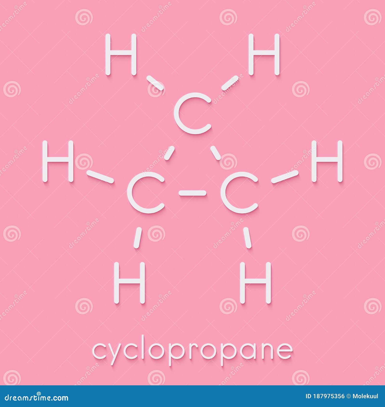 Cyclopropane Cycloalkane Molecule. It Is An Inhalation Anaesthetic ...