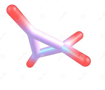 Cyclopropene Molecular Structure on White Background Stock Illustration ...