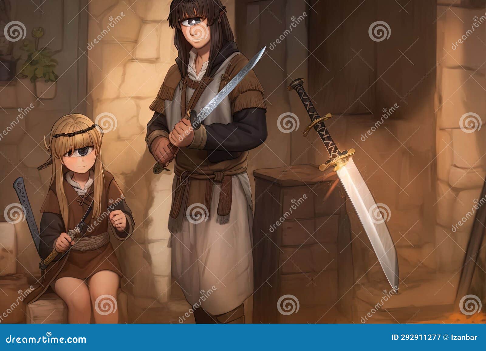 A Cyclops Blacksmith during the Viking Age, Expertly Forging a ...