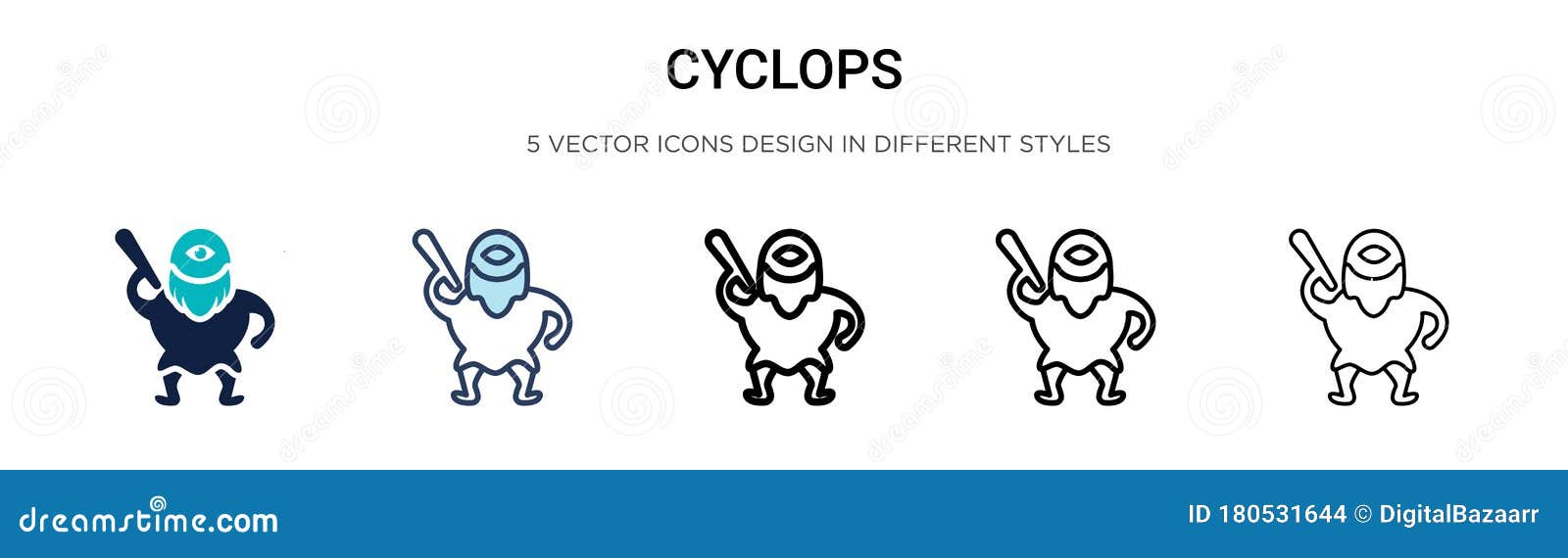 Cyclops Icon in Filled, Thin Line, Outline and Stroke Style. Vector ...
