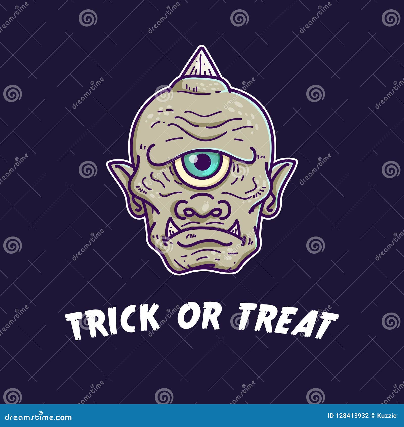 Cyclops Monster Vector Illustration | CartoonDealer.com #128413932