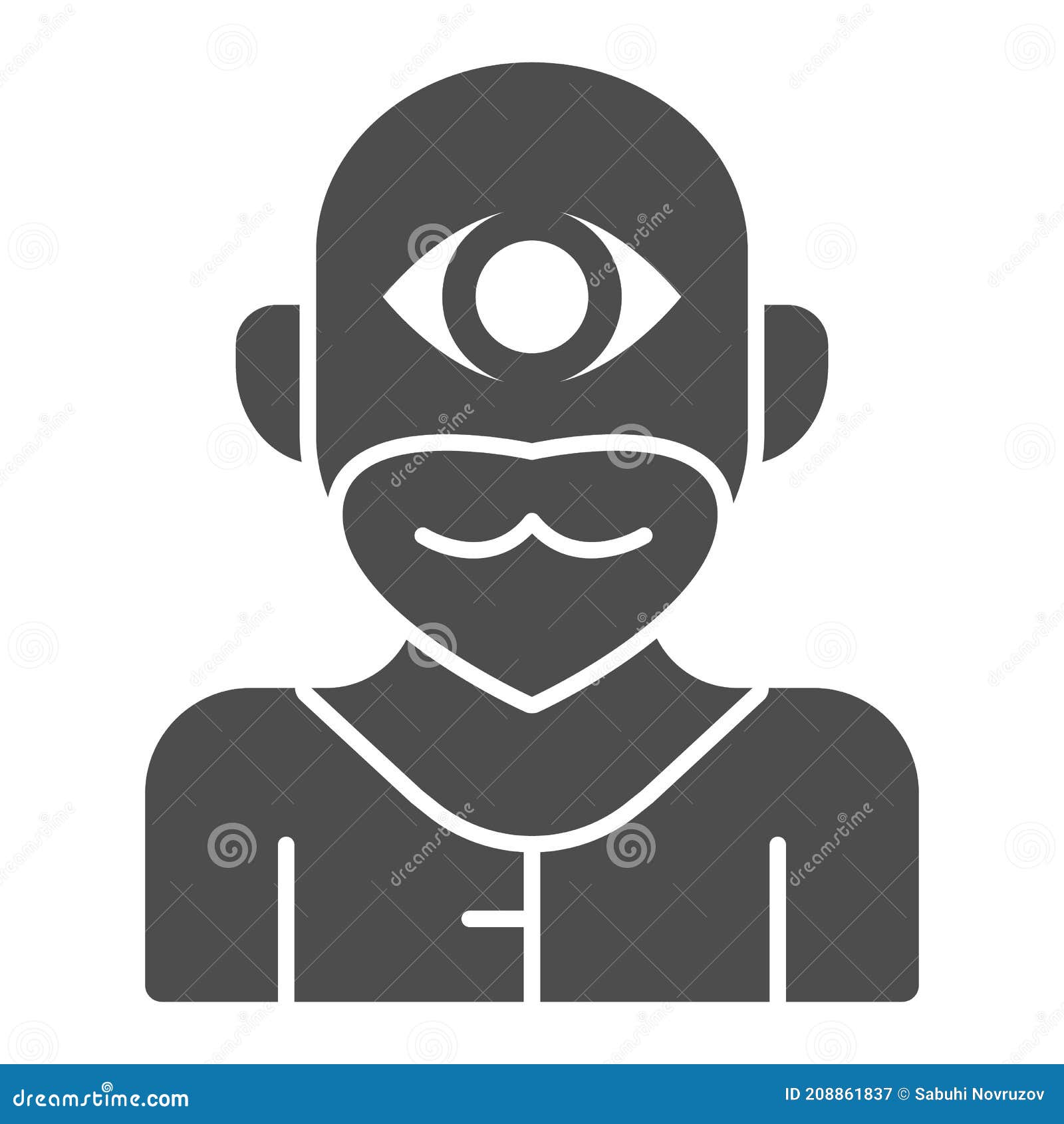 Cyclops Monster Solid Icon, Fairytale Concept, Mythical Creature with ...