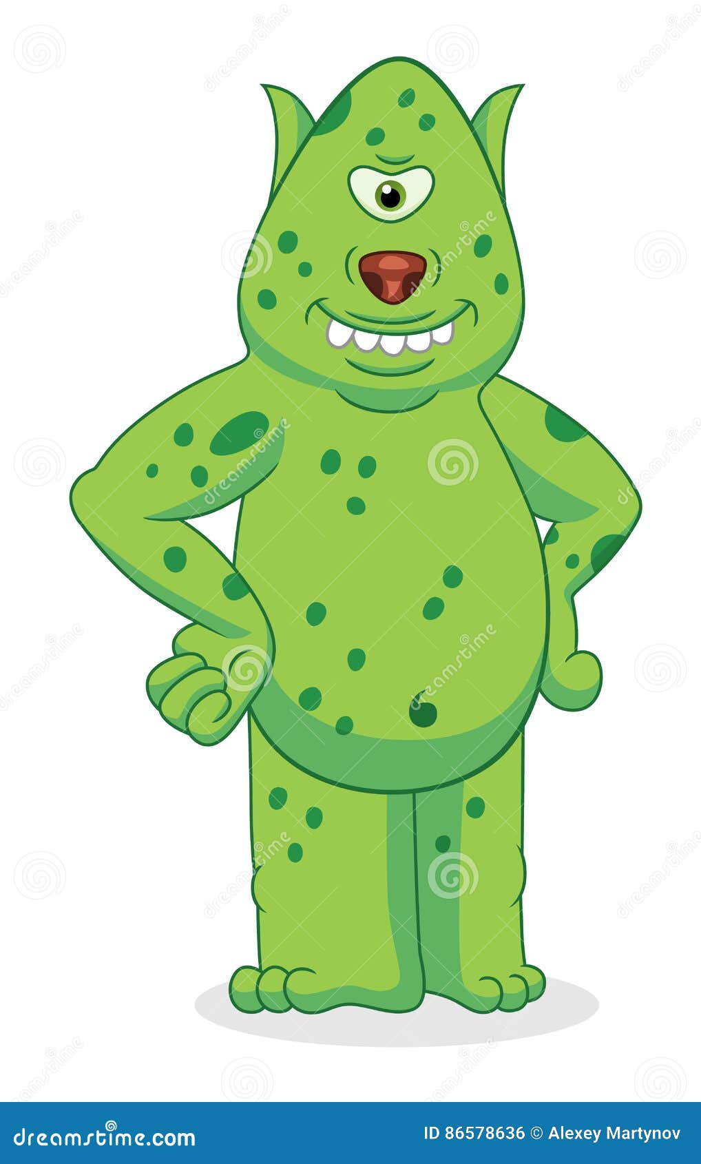 Cyclops Standing Drawing Vector Illustration | CartoonDealer.com #92270408