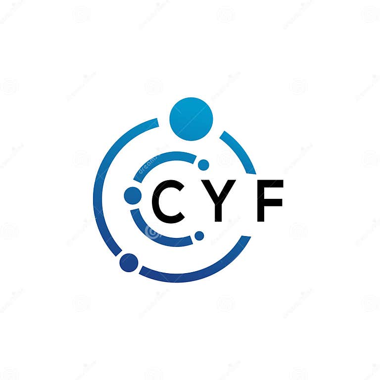 CYF Letter Logo Design on White Background. CYF Creative Initials ...