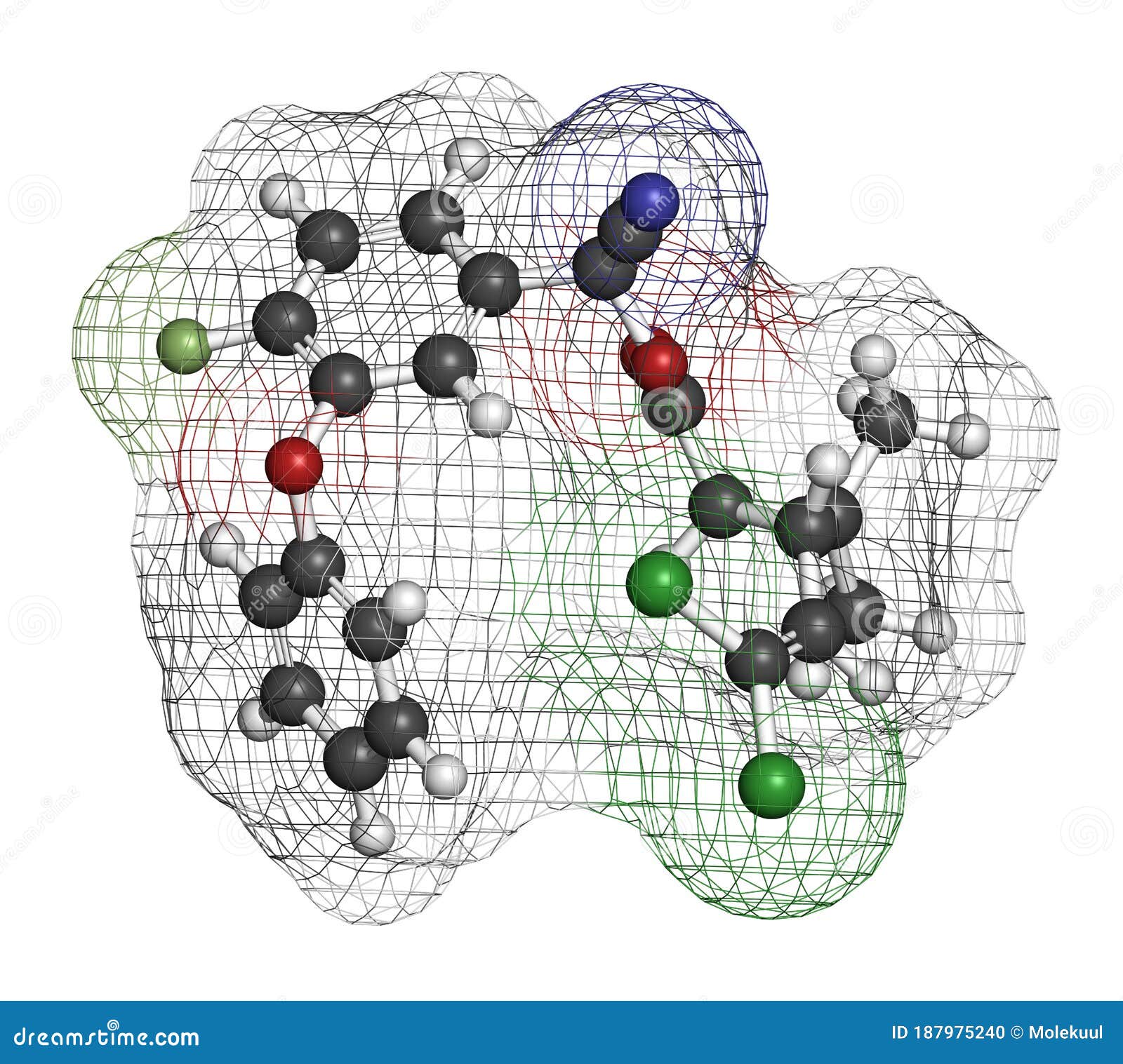 Cyfluthrin Insecticide Molecule. Skeletal Formula. Stock Image ...