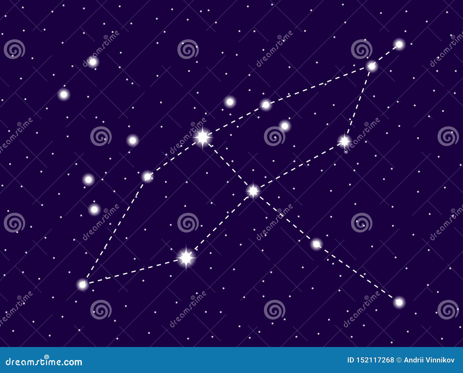 Cygnus Constellation. Starry Night Sky. Cluster of Stars and Galaxies ...