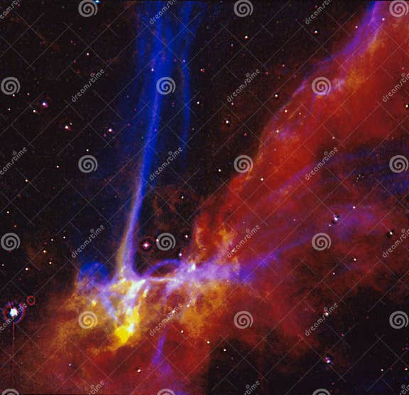 The Cygnus Loop Supernova Remnant Stock Illustration - Illustration of ...