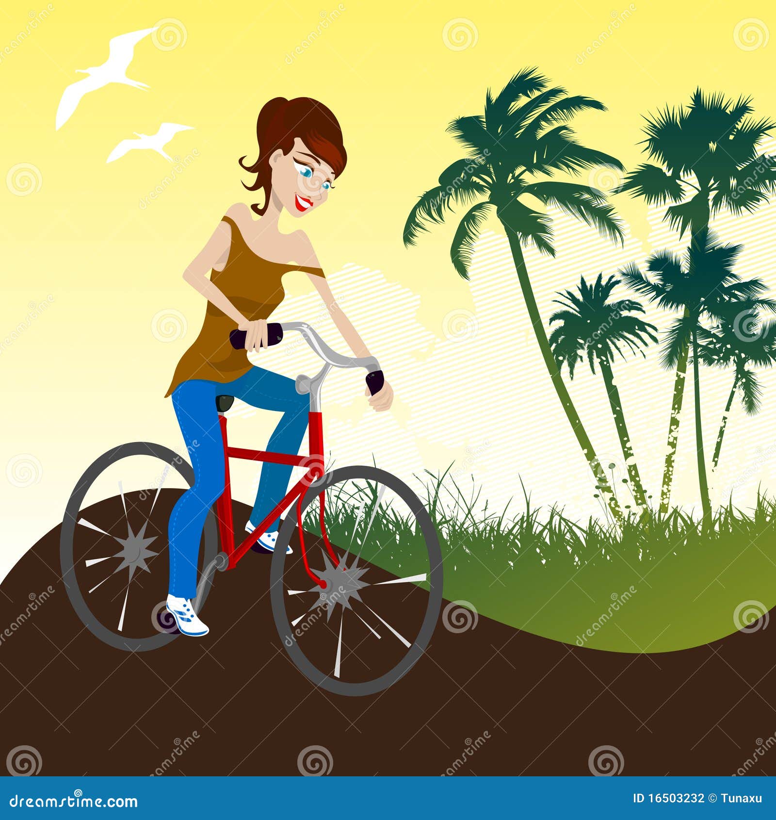 Cykel vektor illustrationer. Illustration av partiker - 16503232