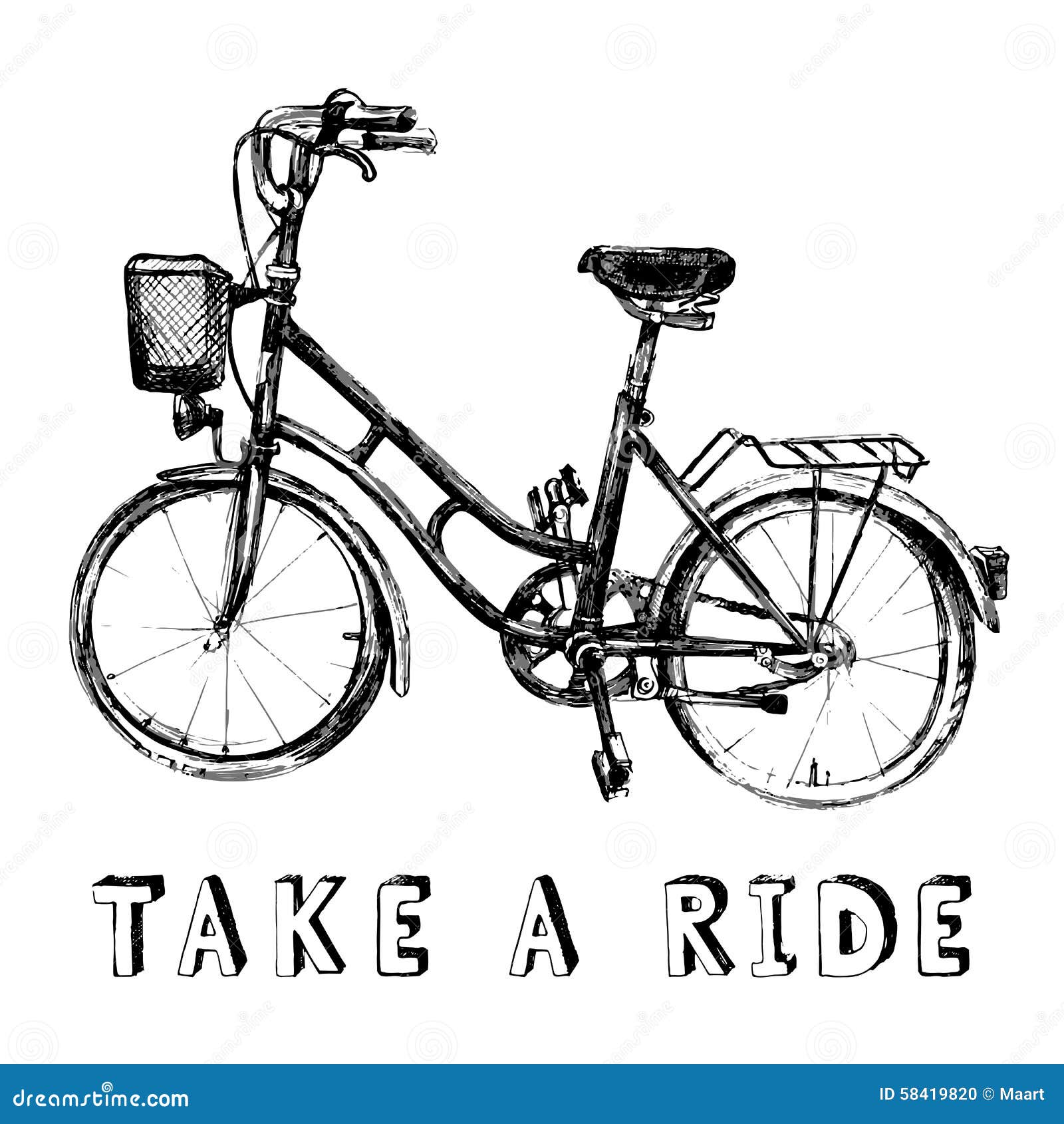 Cykel tecknad hand vektor illustrationer. Illustration av illustration ...