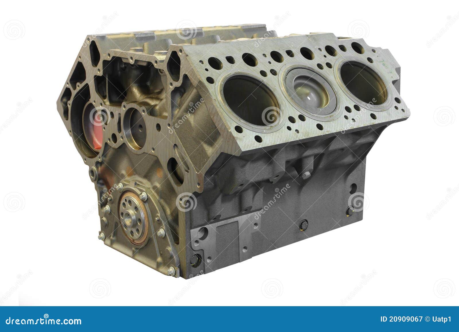 The Cylinder Block Of The Four-cylinder Engine. Disassembled Motor ...