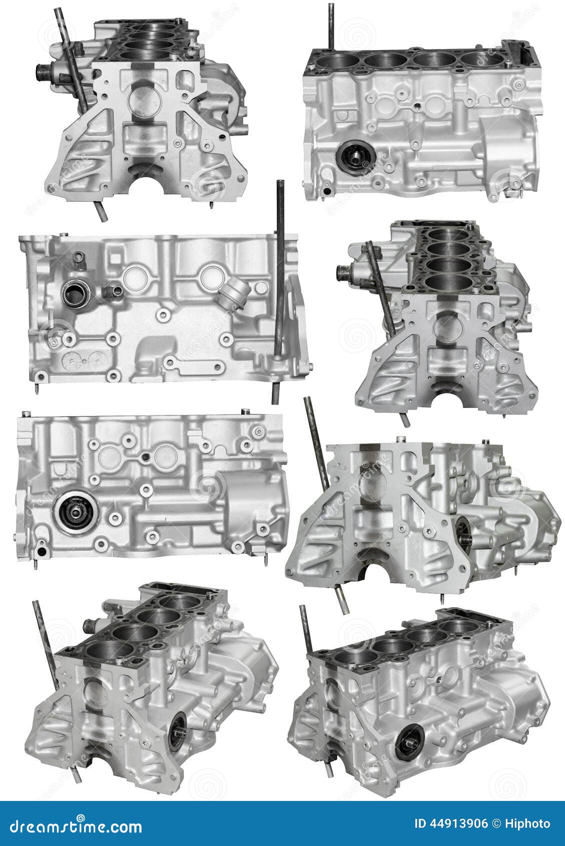 Cylinder Block From Car With V6 Engine 3d Render On A Grey Background ...
