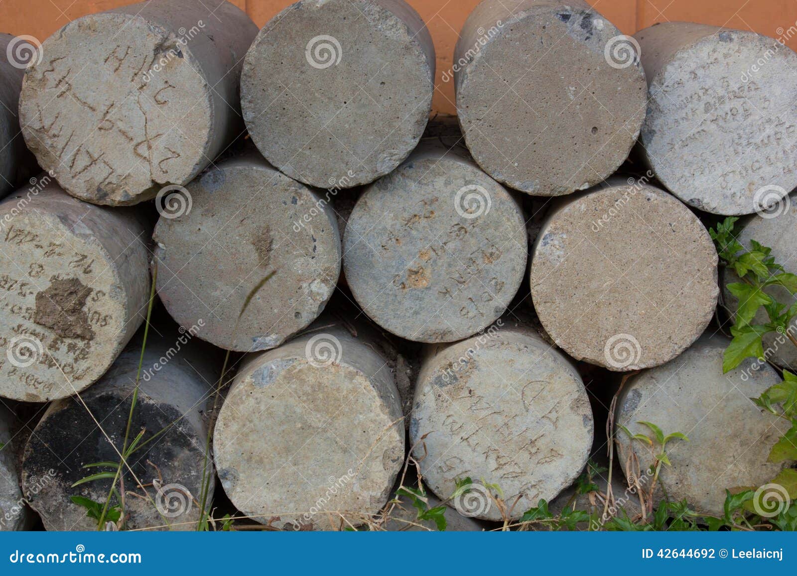 Cylinder cement brick stock photo. Image of cement, material - 42644692