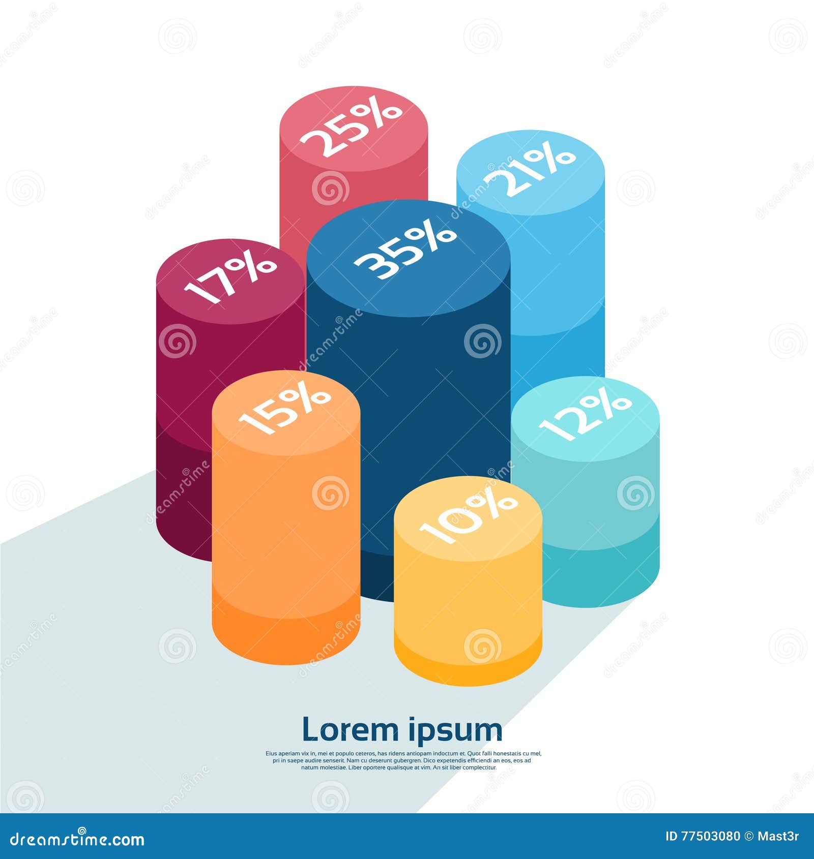 Cylinder Bar Chart Royalty-Free Stock Photography | CartoonDealer.com ...