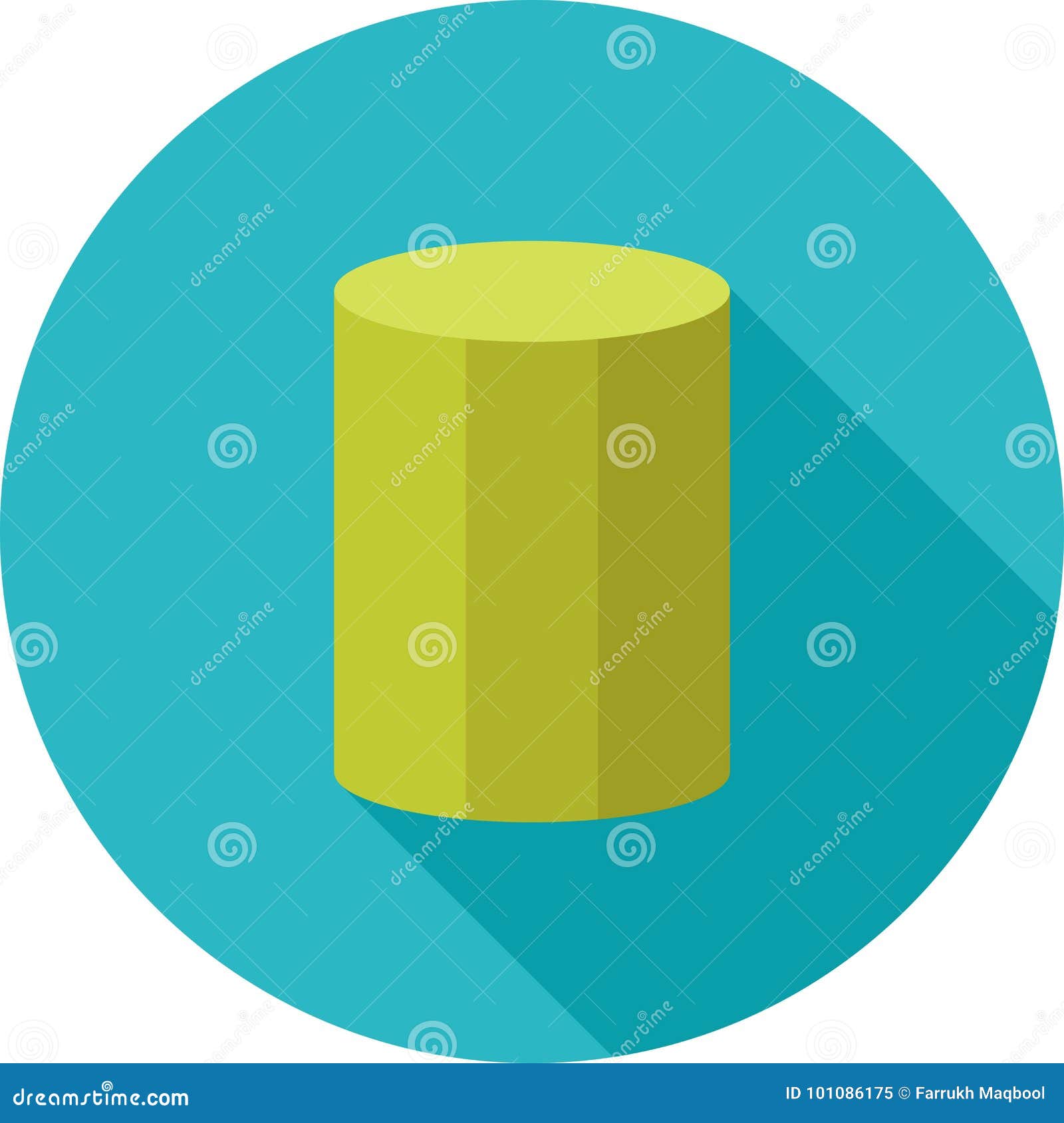 Cylinder stock vector. Illustration of cylinder, figure - 101086175