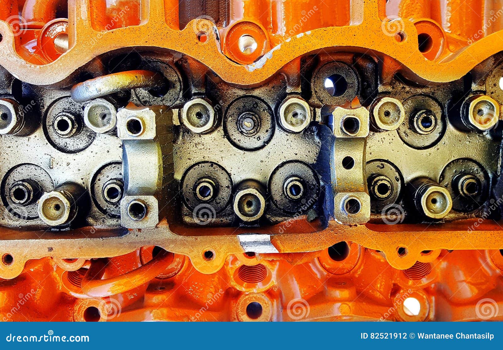 Cylinder Head of an Automobile Engine Stock Photo - Image of speed ...